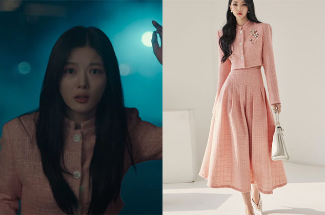 MY DEMON : Do-Hee's TWEED PiNK two-piece set in S1E01 - Fringues de séries