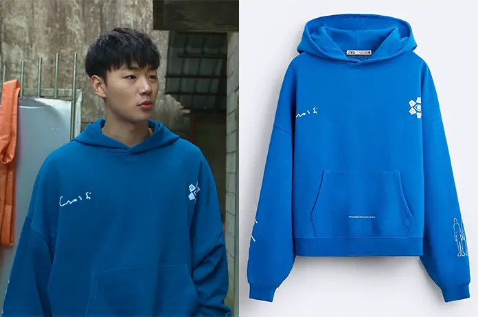 WEAK HERO CLASS 2 : Go Hyun-tak’s blue sweatshirt in episode 2x01 - Fringues de séries